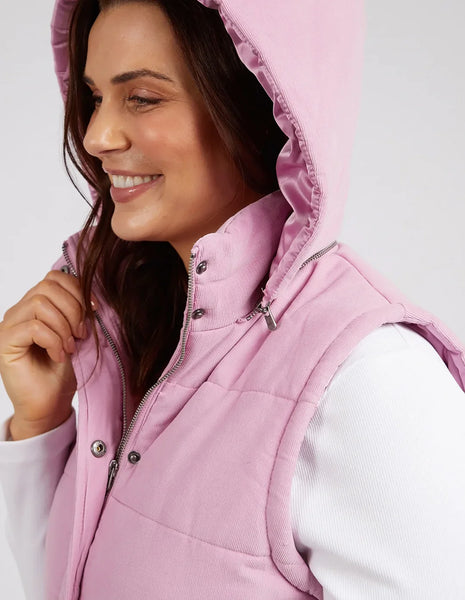 ELM - cord hooded puffer vest - Peony pink! 14 | Recycle Style ...